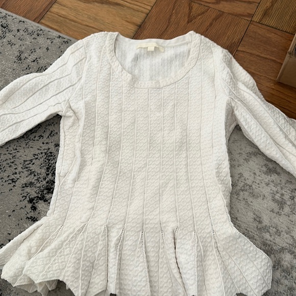 Jonathan Simkhai | Tops | Ivory White Jonathan Simkhai Stretch Peplum ...